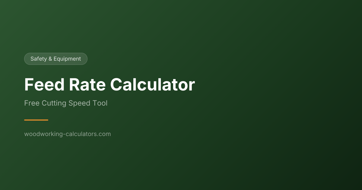 Feed Rate Calculator | Chip Load & IPM Speed Guide